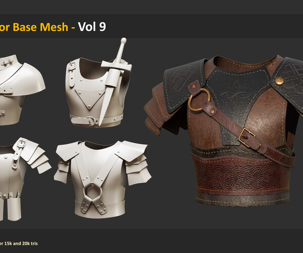 ArtStation - 30 Armor Base Mesh - Vol 9 | Resources