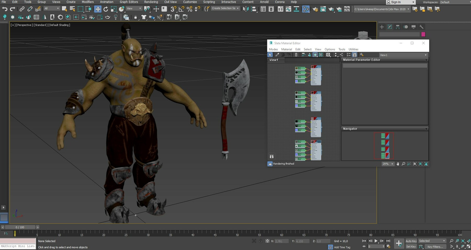 ArtStation - ORC Warrior1 | Game Assets