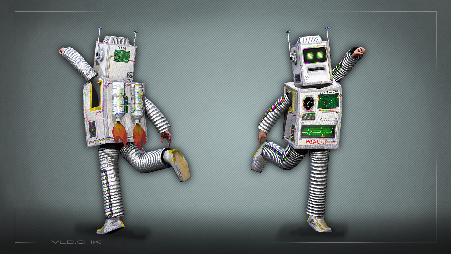 ArtStation - Space Cardboard Boy | Game Assets