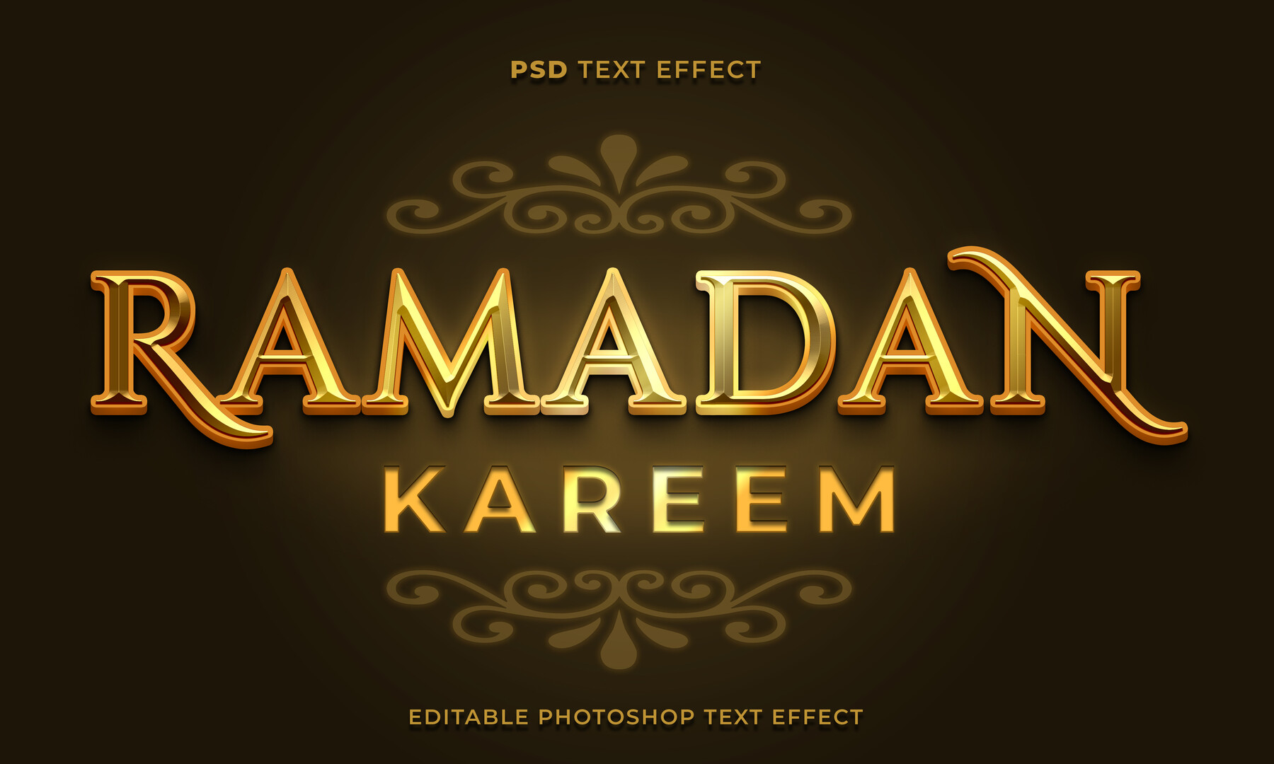ArtStation - 3D Ramadan PSD fully editable text effect. Layer style PSD ...