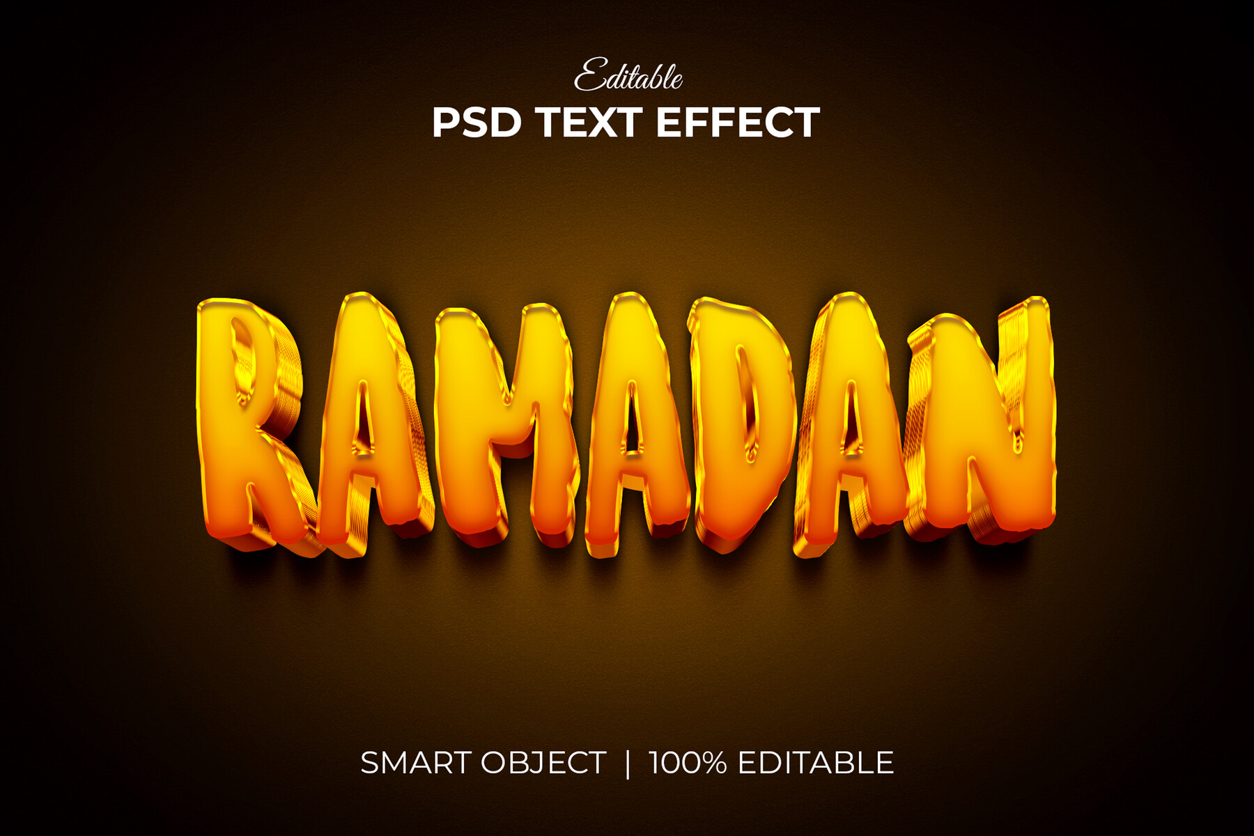 ArtStation - 3D Ramadan PSD fully editable text effect. Layer style PSD ...