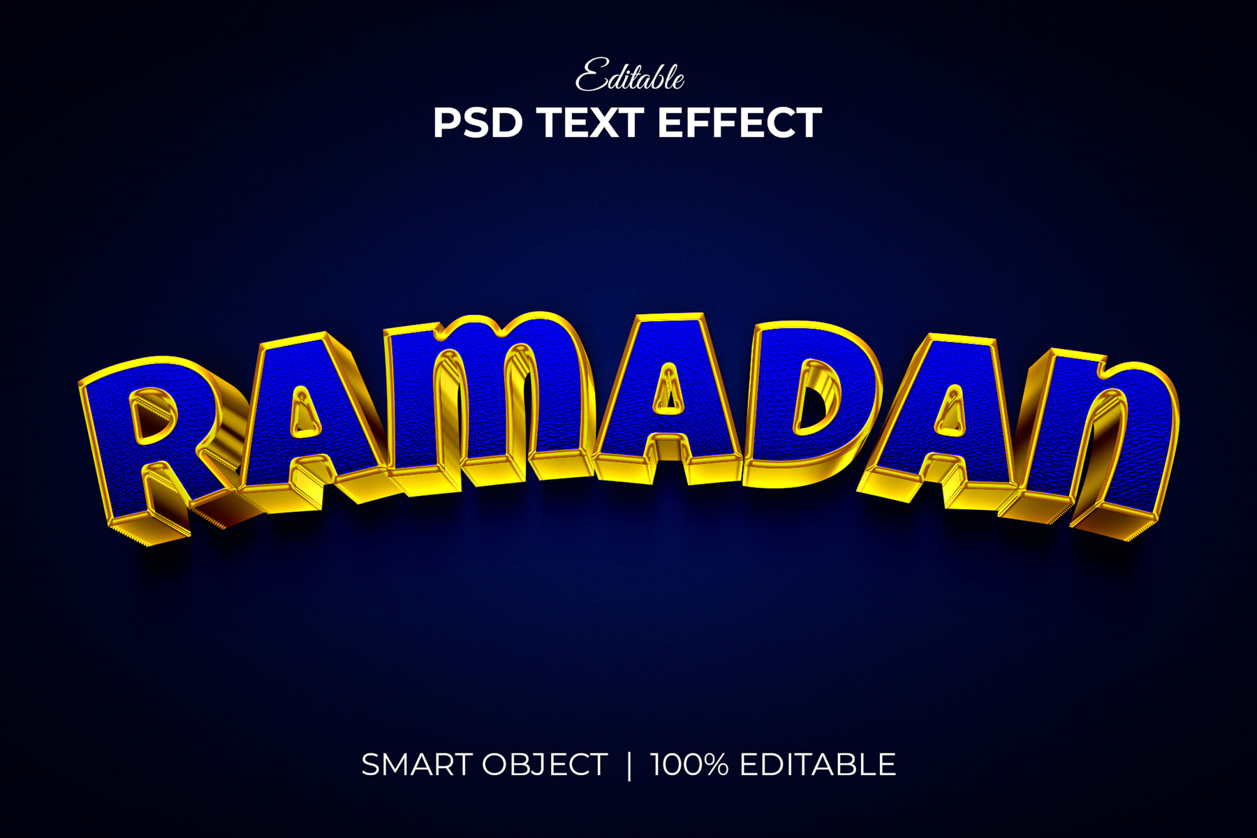 ArtStation - 3D Ramadan PSD fully editable text effect. Layer style PSD ...
