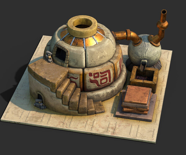 ArtStation - Medieval Low poly Iron Smelter for Ar, Vr and Games | Game ...