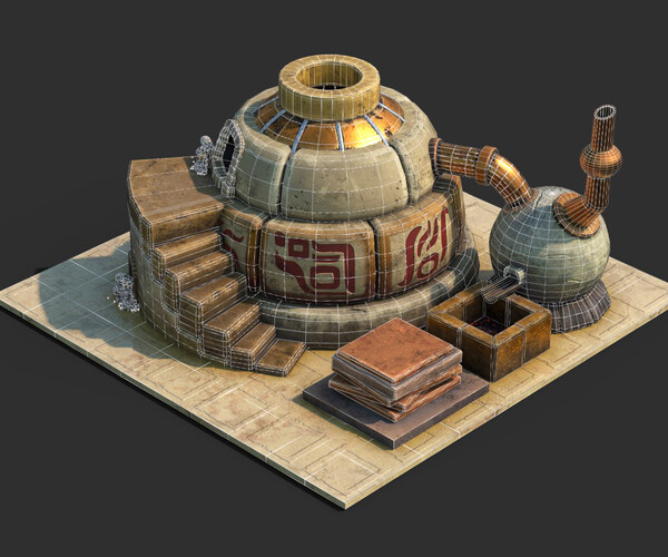 ArtStation - Medieval Low poly Iron Smelter for Ar, Vr and Games | Game ...