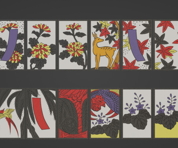 ArtStation - Hanafuda - Flower Cards | Resources