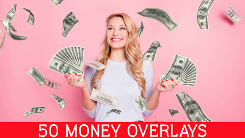 ArtStation - 50 Money Overlays PNG, Photoshop Overlays, Cash Overlays ...