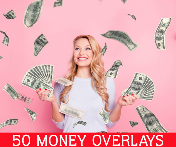 ArtStation - 50 Money Overlays PNG, Photoshop Overlays, Cash Overlays ...