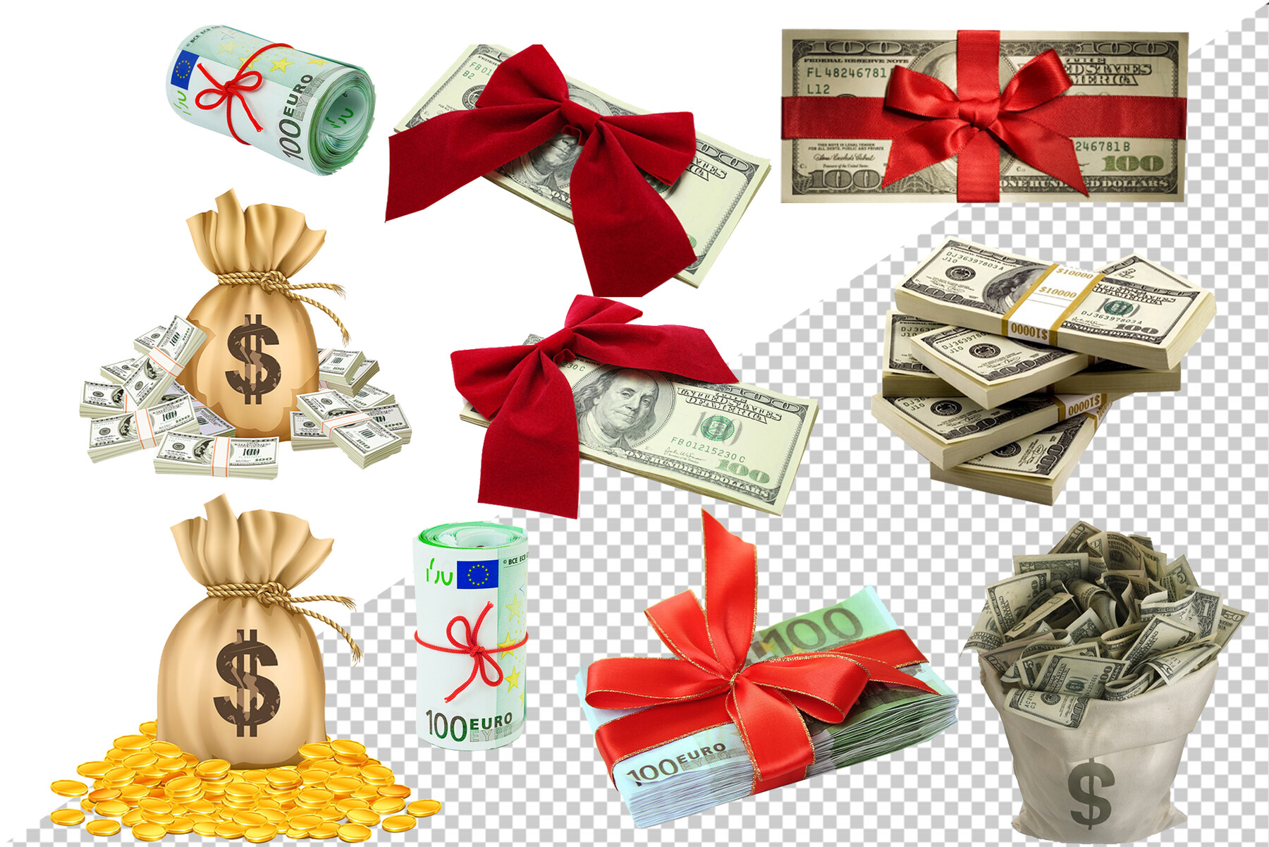 ArtStation - 50 Money Overlays PNG, Photoshop Overlays, Cash Overlays ...