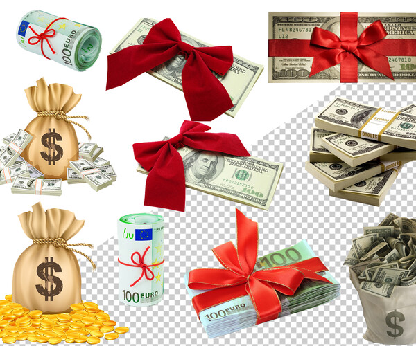 ArtStation - 50 Money Overlays PNG, Photoshop Overlays, Cash Overlays ...