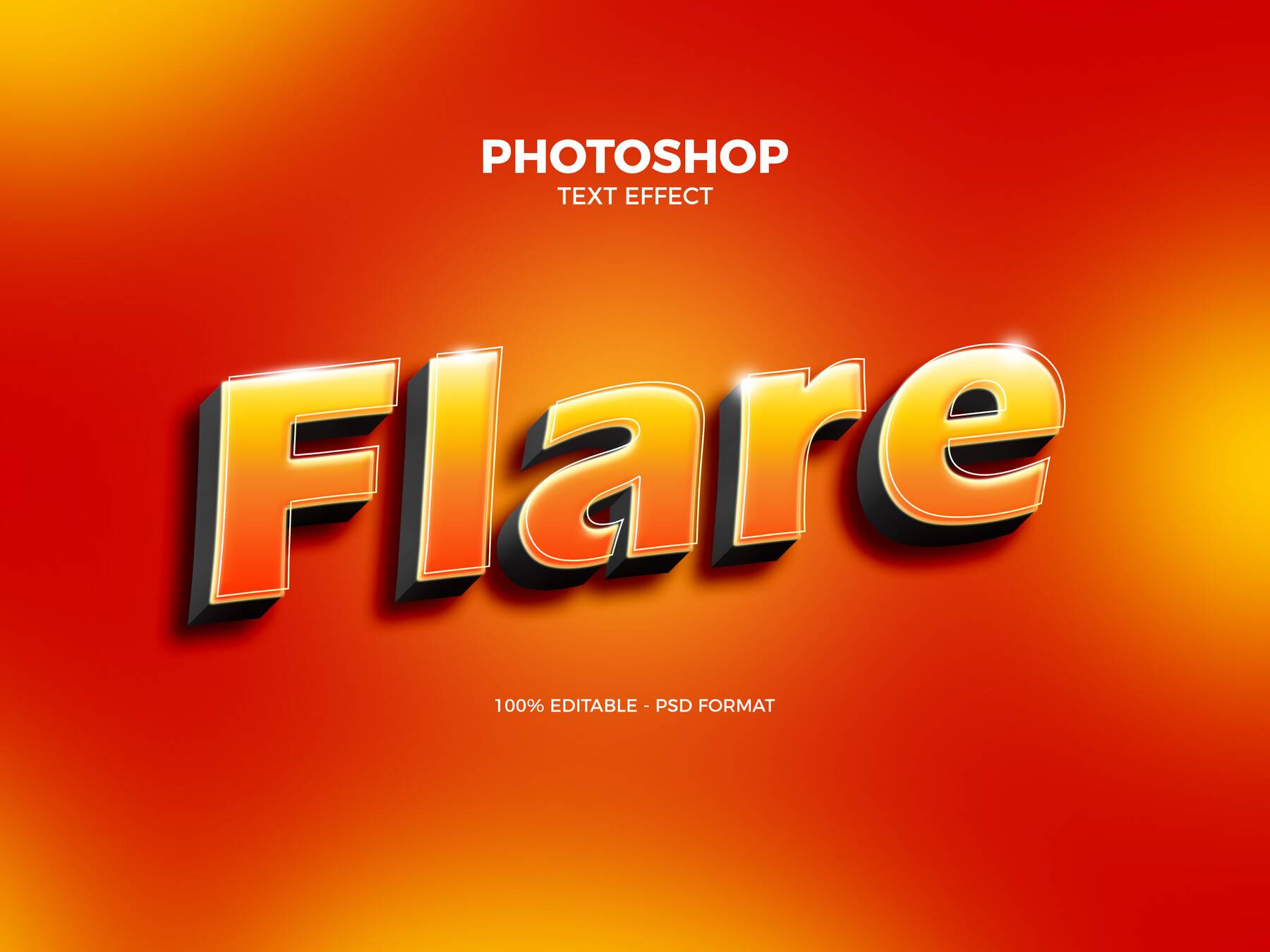 Artstation 3d Flare Psd Fully Editable Text Effect Layer Style Psd Mockup Template Artworks