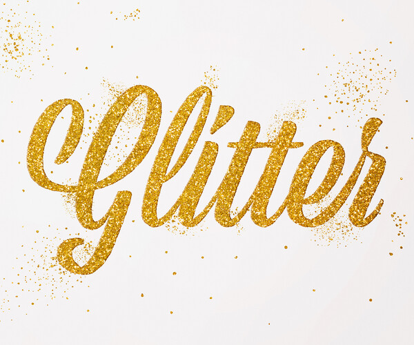 ArtStation - 3D Gliter PSD fully editable text effect. Layer style PSD ...