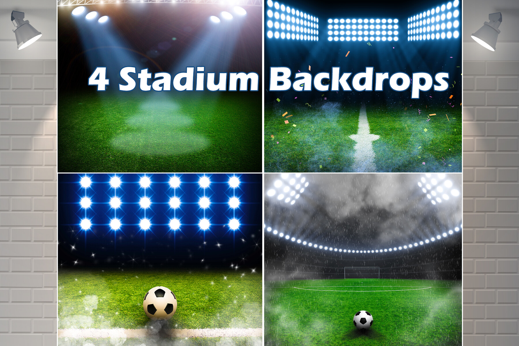 ArtStation - 4 Football Stadium Backdrop, Soccer Goal Background ...