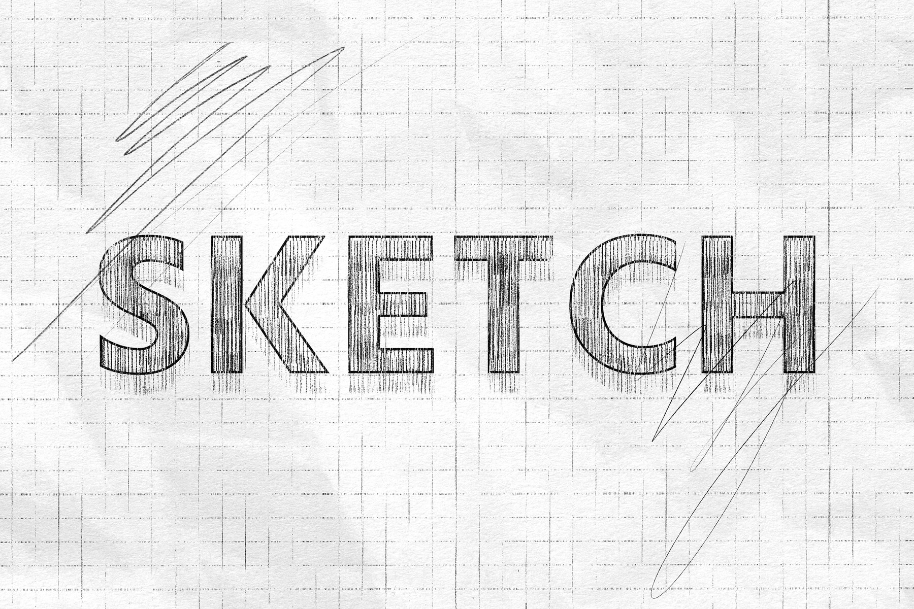 ArtStation - 3D Sketh PSD fully editable text effect. Layer style PSD ...