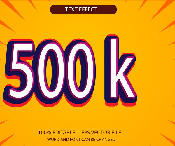 ArtStation - 500 k Text Effects, EPS Template File | Artworks