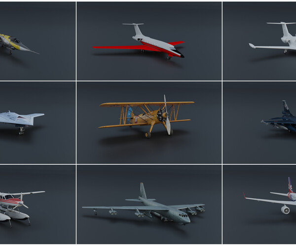 ArtStation - Aeroplane pack | plane | Textured File for Blender | Blend ...