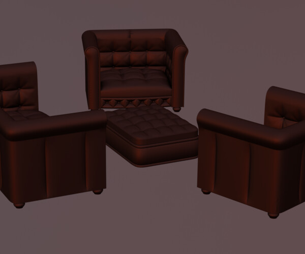 ArtStation - SOFA SET GAME READY LOW POLY | Resources