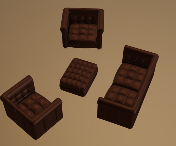 ArtStation - SOFA SET GAME READY LOW POLY | Resources
