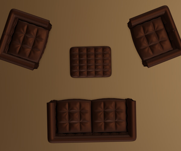 ArtStation - SOFA SET GAME READY LOW POLY | Resources