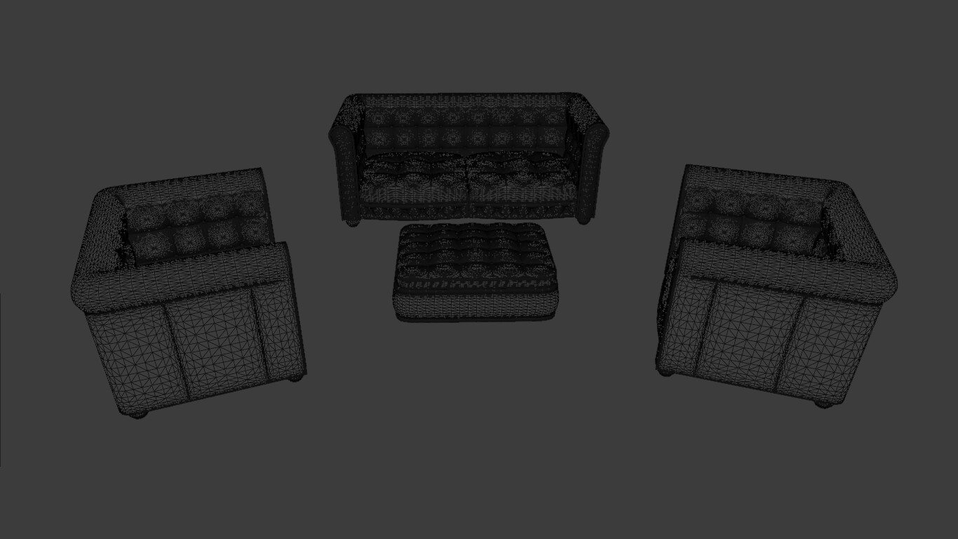 ArtStation - SOFA SET GAME READY LOW POLY | Resources