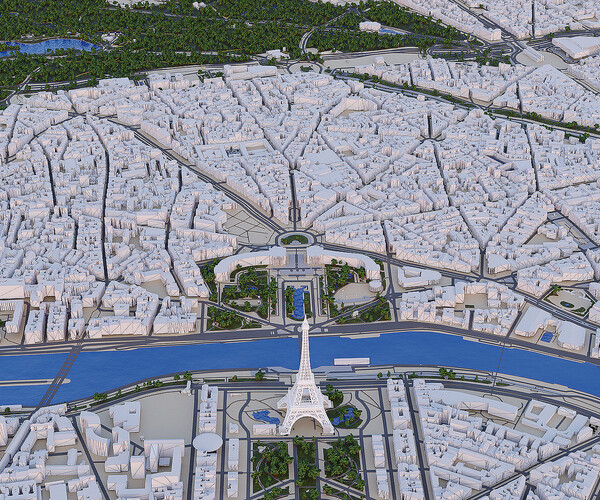 ArtStation - Paris City and Surroundings 3D model | Resources