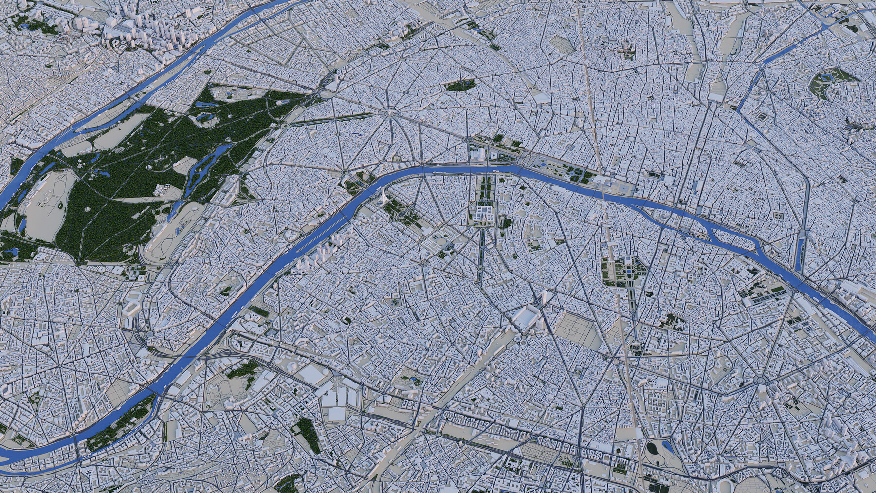 ArtStation - Paris City and Surroundings 3D model | Resources