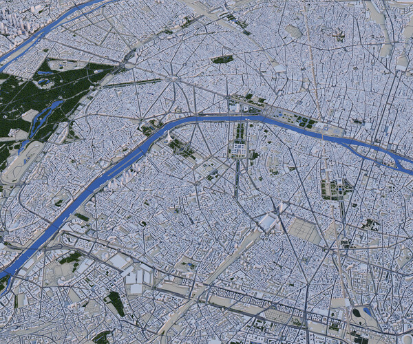 ArtStation - Paris City and Surroundings 3D model | Resources