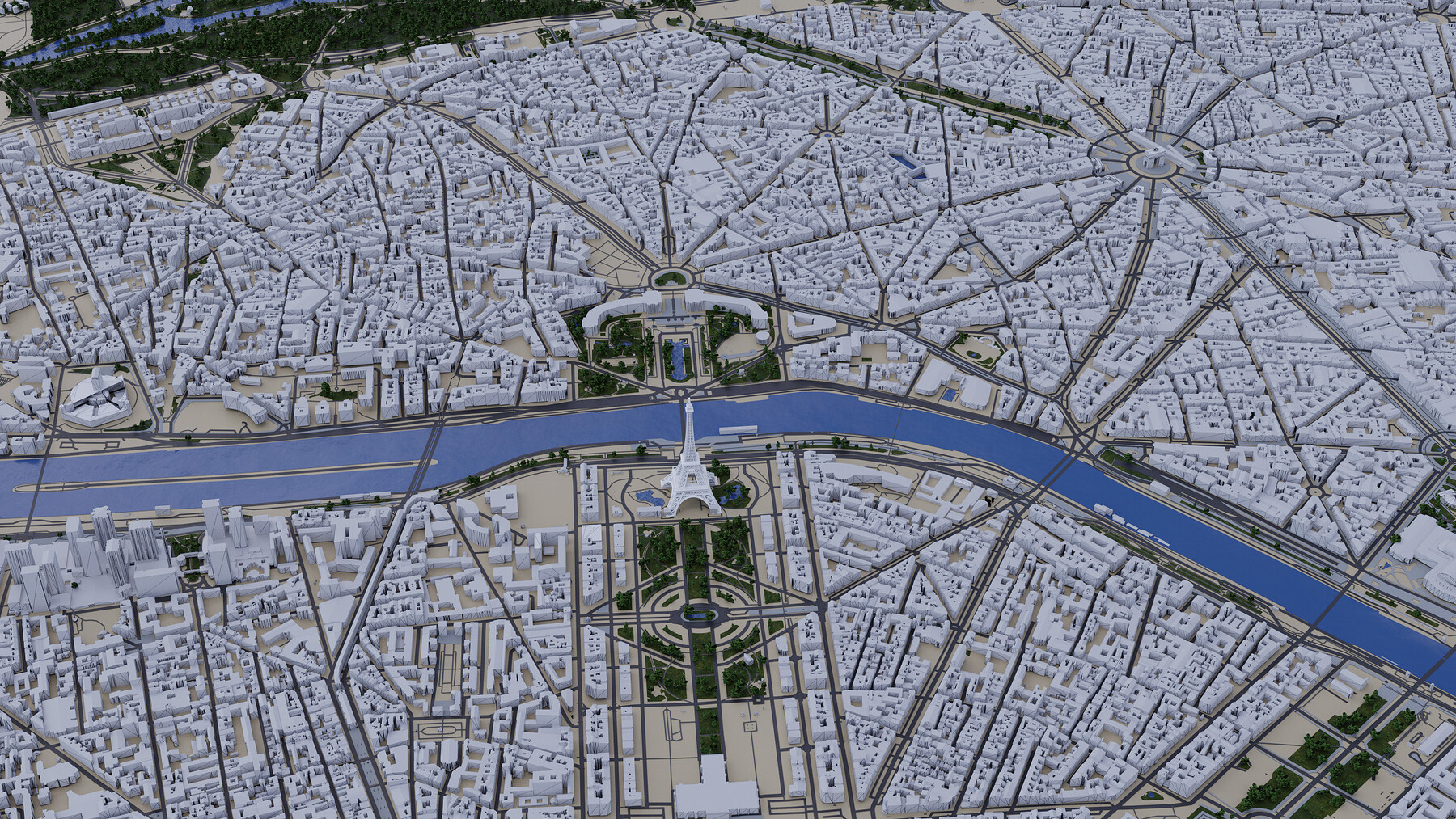 ArtStation - Paris City and Surroundings 3D model | Resources