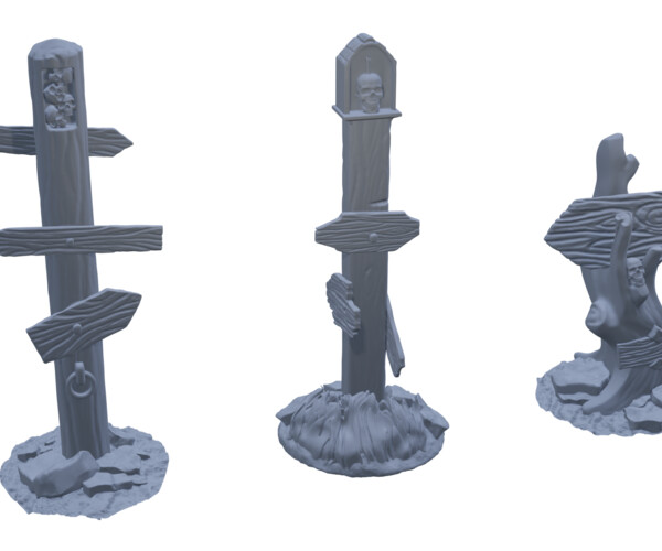 ArtStation - Dark Forest Sign for 3D print | Resources