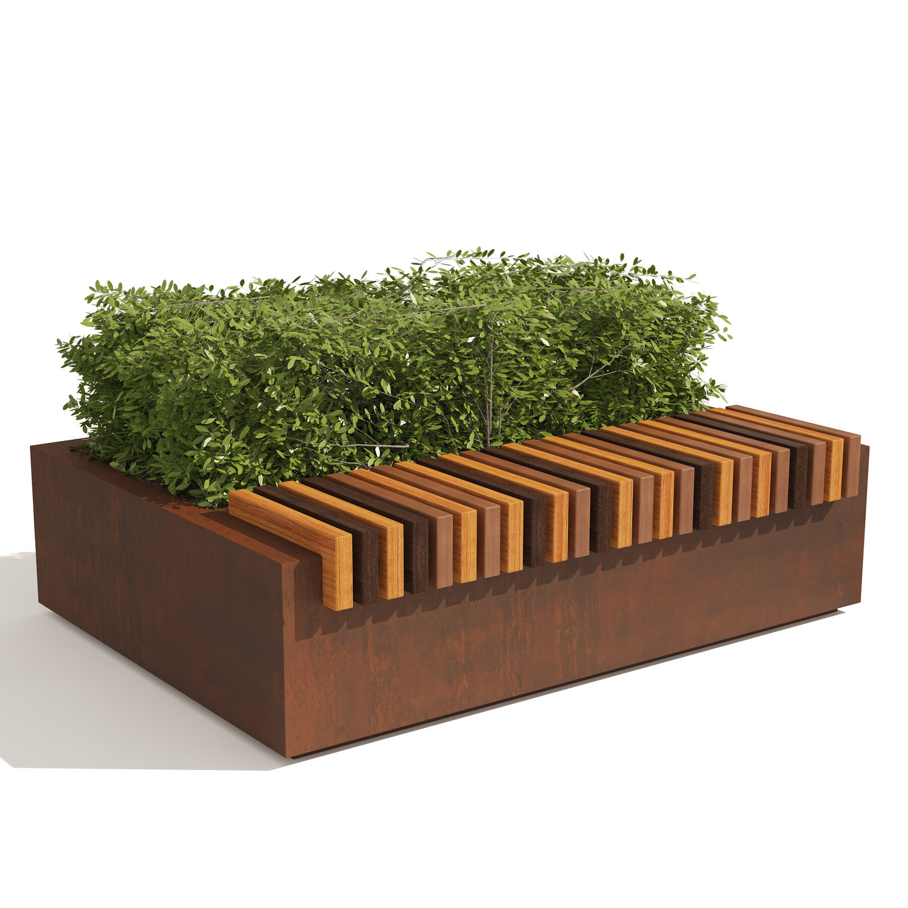 ArtStation - Outdoor Bench with shape topiary plant | Resources