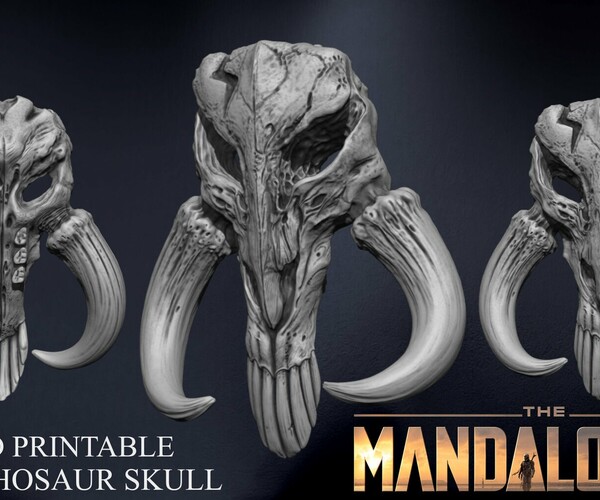 ArtStation - 3D PRINTABLE MYTHOSAUR SKULL - THE MANDALORIAN STAR WARS ...