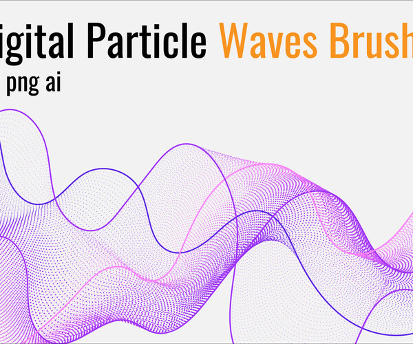 ArtStation - digital particle waves brushes abr ai png | Brushes