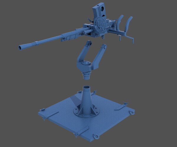 ArtStation - Japanese 25mm MG - 1/100 scale - 3D PRINTING | Resources