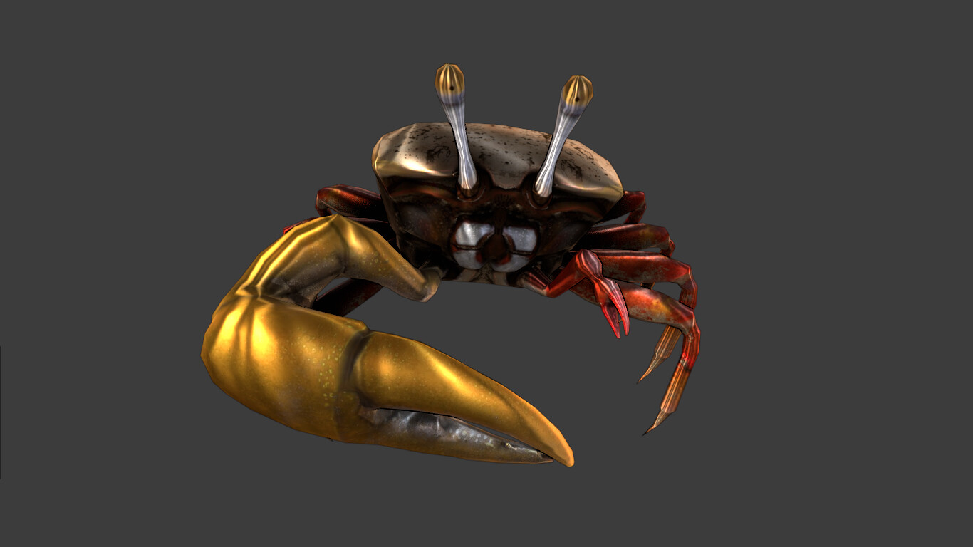 ArtStation - ANIMATED LOW POLY CRAB GAME READY | Game Assets
