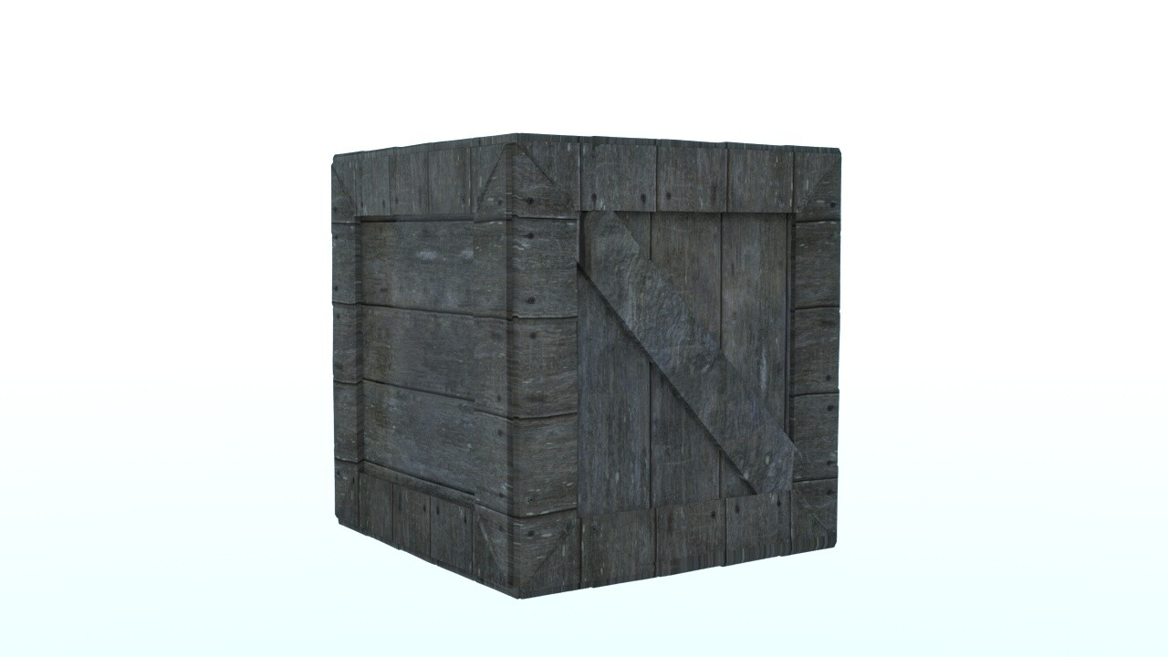 ArtStation - wooden box Low-poly | Game Assets