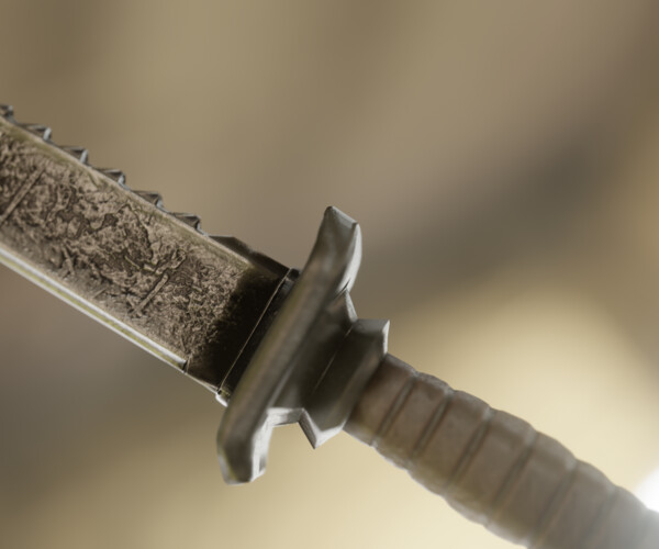 ArtStation - realistic low-poly knife | Resources