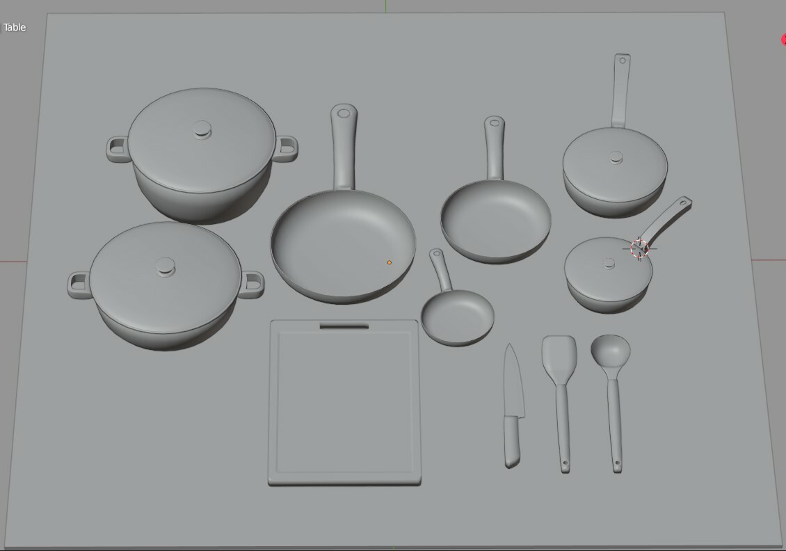 ArtStation - Kitchen Cookware Set 3D Model | Resources
