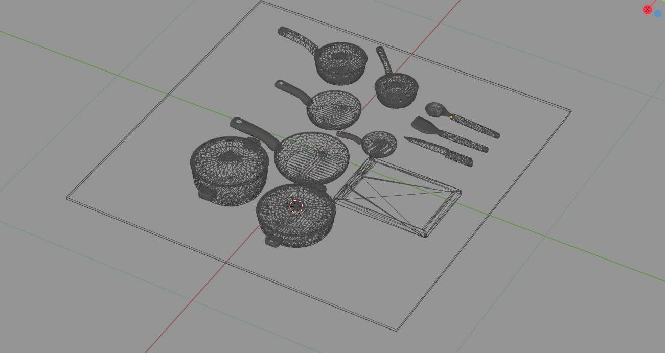 ArtStation - Kitchen Cookware Set 3D Model | Resources