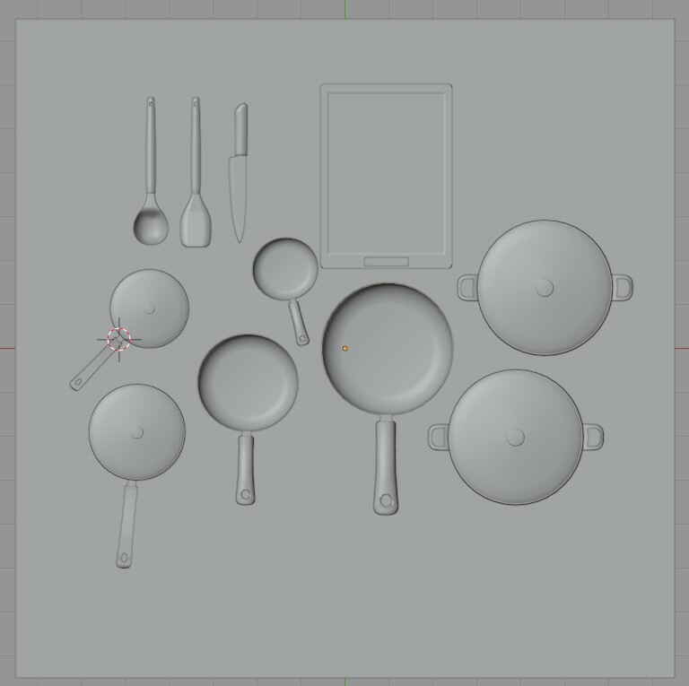 ArtStation - Kitchen Cookware Set 3D Model | Resources