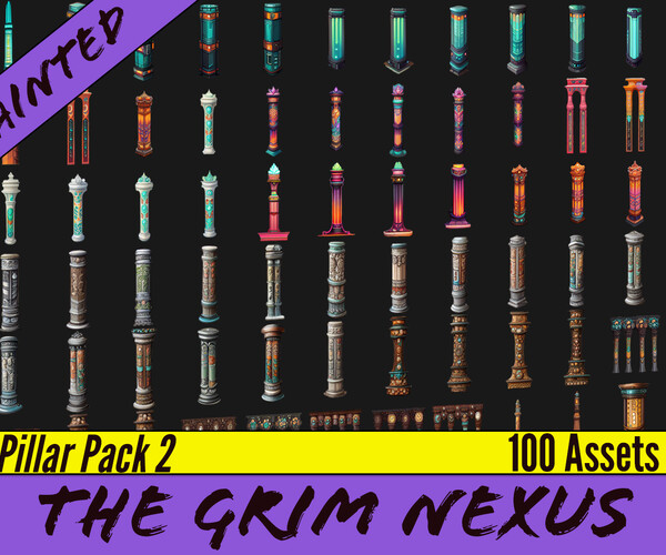 ArtStation - Grims Props - Pillar Pack 2 | Game Assets