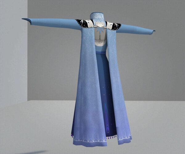ArtStation - Sky blue gradient dress | Resources