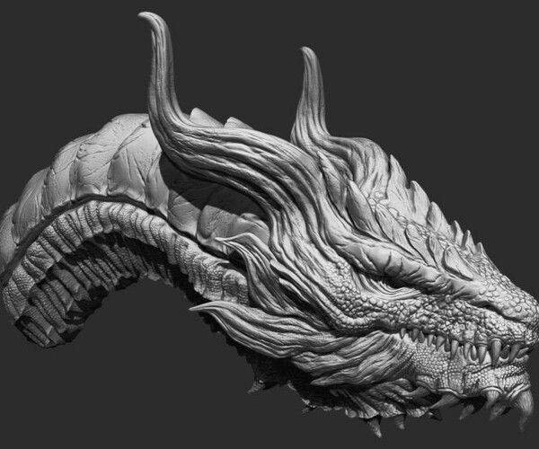 ArtStation - Dragon Head 3D model | Game Assets
