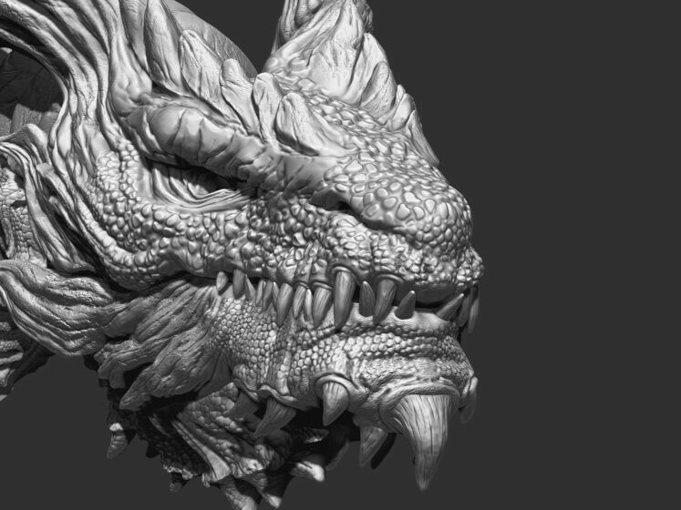 ArtStation - Dragon Head 3D model | Game Assets