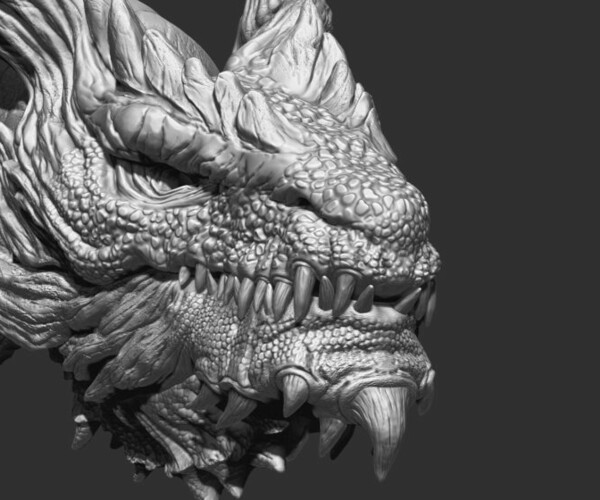 ArtStation - Dragon Head 3D model | Game Assets
