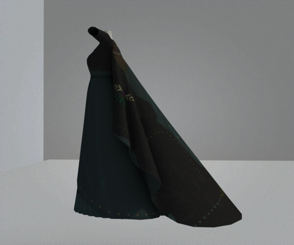 ArtStation - Black robe black bifurcate dress | Resources