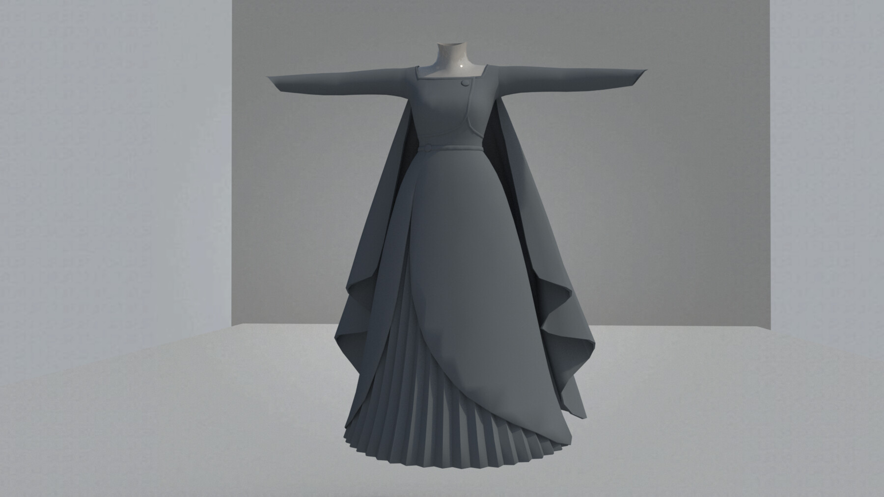 ArtStation - Black robe black bifurcate dress | Resources