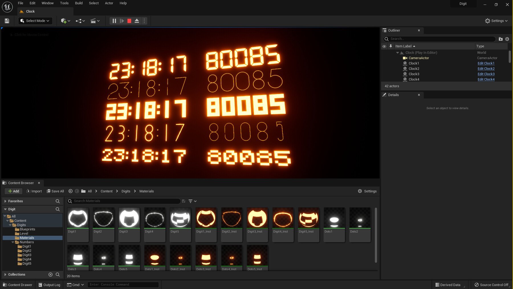 Artstation Unreal Engine Digit Shader Game Assets