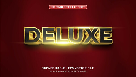 ArtStation - 3D Deluxe Text Effects, EPS Template File | Artworks