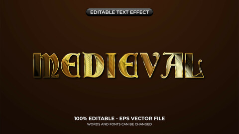 ArtStation - 3D Medieval Text Effects, EPS Template File | Artworks