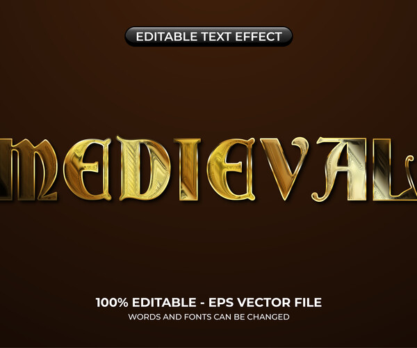 ArtStation - 3D Medieval Text Effects, EPS Template File | Artworks