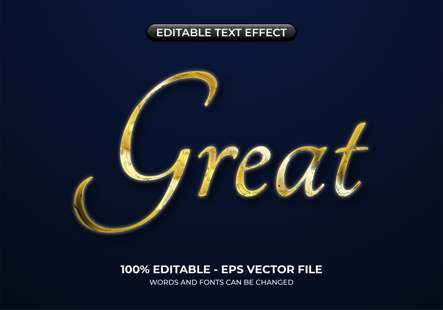 ArtStation - Great Text Effects, EPS Template File | Artworks